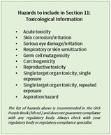SDS Section Spotlight: Toxicological and Ecological Information